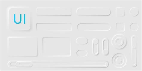Neumorphism 사용자 인터페이스 디자인 키트 Neumorphism Ui Ux 아이콘이 설정되었습니다 앱용 사용자