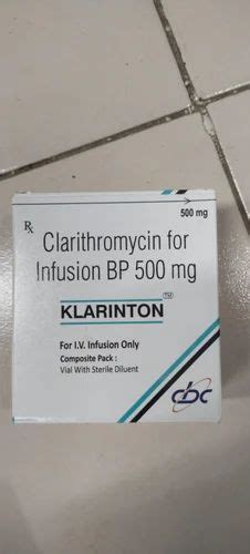 500mg Clarithromycin Infusion Bp For To Treat Bacterial Infection At