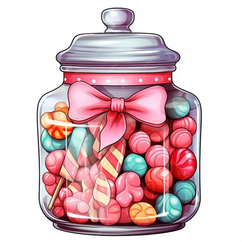 Premium Ai Image Romantic Candy Jar Clipart
