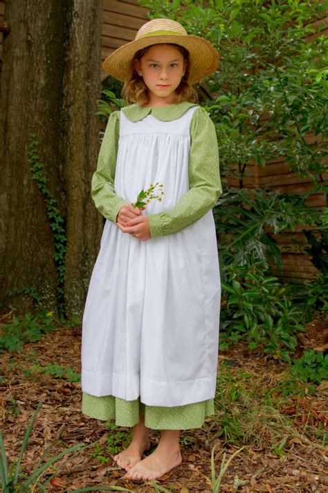 Anne Of Green Gables Costume Dress And Pinafore Any Girls Size Etsy