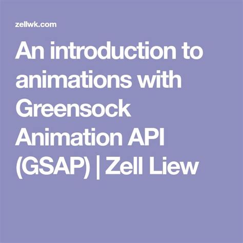Master Animations With Greensock Animation Api Gsap