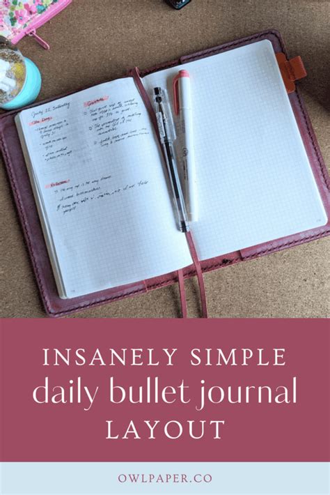Favorite Insanely Simple Daily Bullet Journal Layout