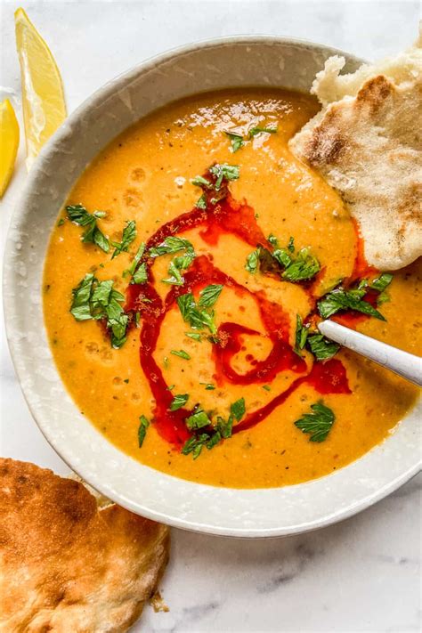 Blended Turkish Red Lentil Soup Mercimek Corbasi This Healthy Table