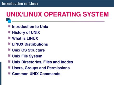 ppt unix linux operating system powerpoint presentation free