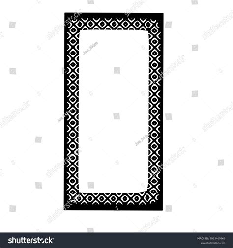 Black White Rectangular Frame Ornament Vector Stock Vector Royalty