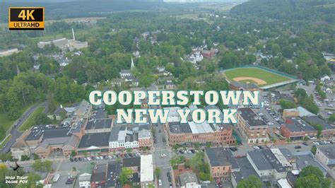 4k Drone Footage Cooperstown New York Baseball Hall Of Fame