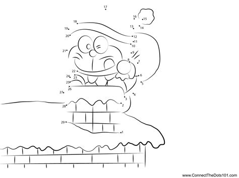 Christmas Doraemon Dot To Dot Printable Worksheet Connect The Dots