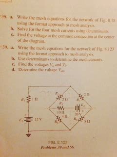 Solved Write The Mesh Equations For The Network Of Fig Chegg