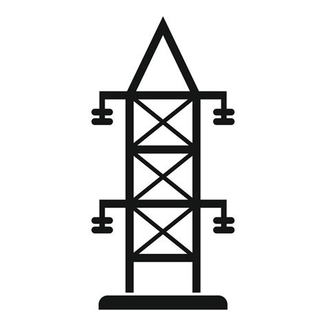 Electric Tower Icon Simple Style 14495895 Vector Art At Vecteezy