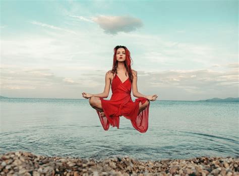 Yoga Reddress Sea Levitation Photography Angeliquekey