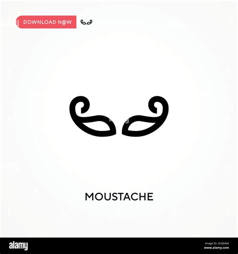 Moustache Simple Vector Icon Modern Simple Flat Vector Illustration