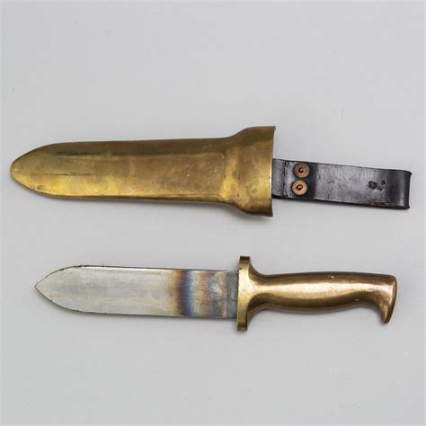 A Brass Divers Knife From Ce Heinke And Co Ltd London England