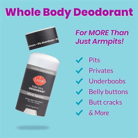 Lume Solid Deodorant Stick Aluminum Free Baking Soda Free