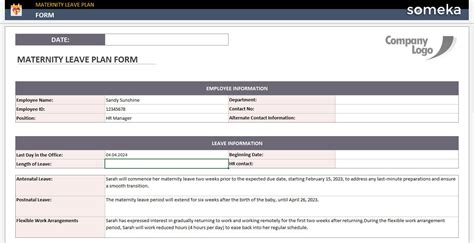 Maternity Leave Planning Template