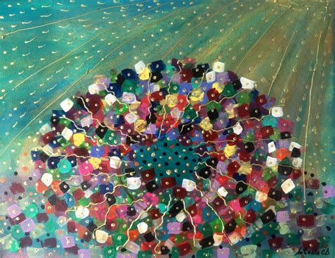 Terrestrial Agglomeration Acrylic Painting On Canvas Original Art