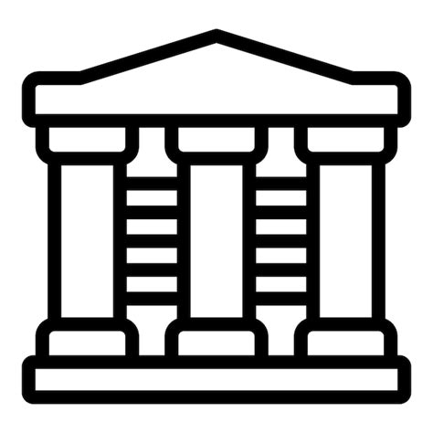 Vector De Contorno Del Icono Del Edificio Del Museo De Lisboa Monumento