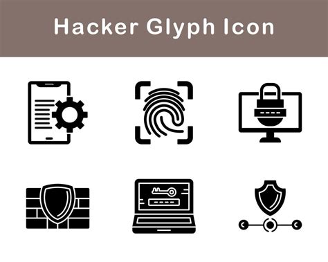 Hacker Vector Icon Set 20268061 Vector Art At Vecteezy