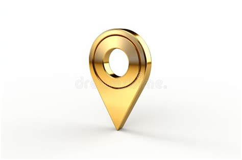 Luxurious Location Marker Gold Map Pointer On A White Backdrop Stock Illustration Illustration