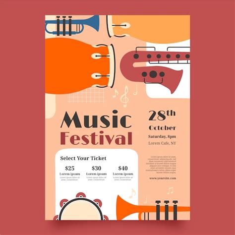 Free Vector Flat Design Event Poster Template