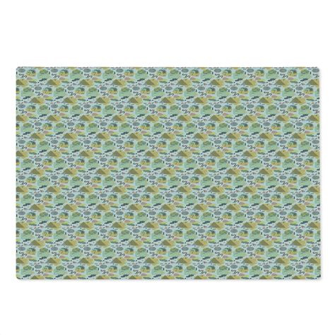 Ambesonne Retro Cutting Board Large Size Memphis Style Motifs