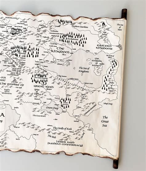The Riftwar Cycle Midkemia Map Handmade Scroll The Continent Of
