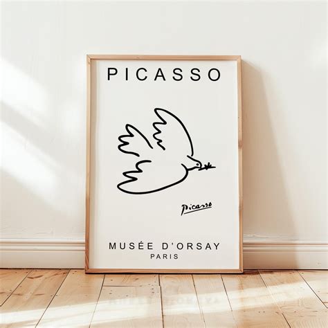Picasso Bird Line Art Picasso Print Line Drawing Home Decor