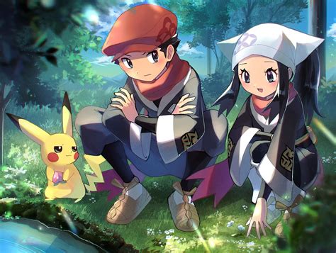 Pikachu Akari And Rei Pokemon And 1 More Drawn By Sawarabi