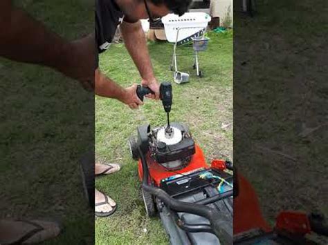 How to start lawn mower without pull cord - YouTube