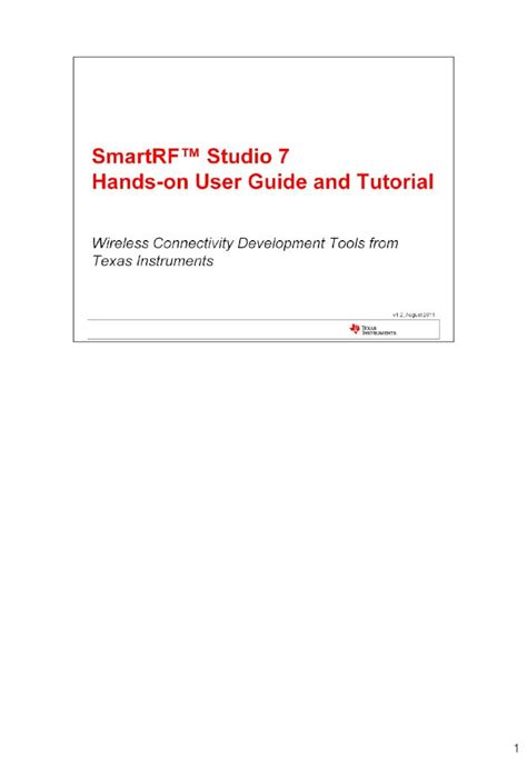 PDF SmartRF Studio Tutorial Product Rev B DOKUMEN TIPS