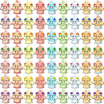 All Alcremie Sprites By Kingofthe X Roads On Deviantart