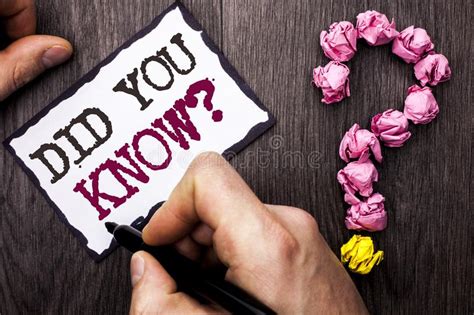 Conceptual Hand Writing Showing Did You Know Question Business Photo Text Were Informed Learn