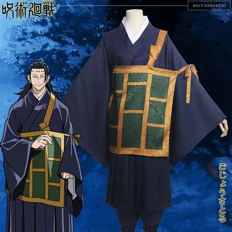 Jujutsu Kaisen Cosplay Costume Geto Suguru Cosplay Set And Wig Cassock Halloween Costume