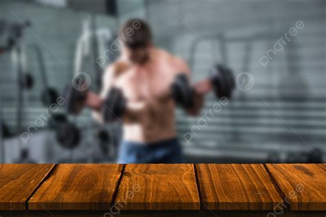 A Synthesis Of A Strong And Muscular Man Lifting Dumbbells Photo