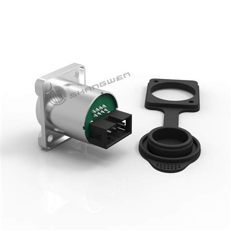 Industrial Ethernet Chassis Connector Female Outdoor Waterproof Rj45