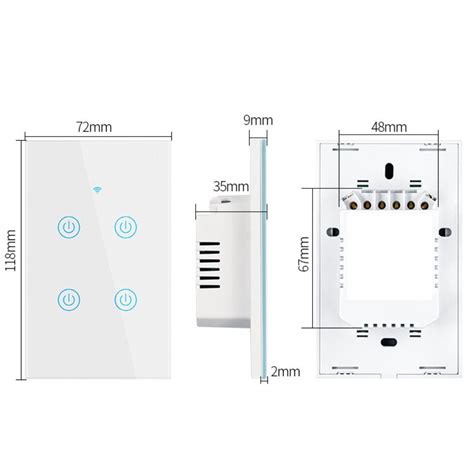 Smart Light Switch Touch Panel Light Switch With Wifi Mobile App