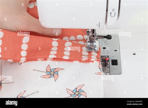 Align And Stitch Pockets In Place Making Cot Hanger Or Cot Organiser