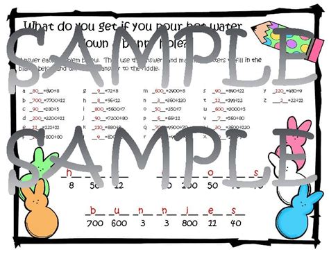 Easter Secret Code Division Worksheet By Wisteacher Tpt