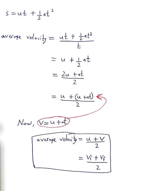 Average Velocity Formula Physics