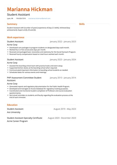 10 Student Assistant Resume Examples That Land Jobs