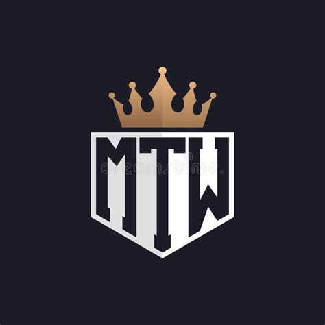 Luxury Mtw Logo With Crown Elegant Initials Mtw Letter Logo For Exclusive Brands Stock Vector