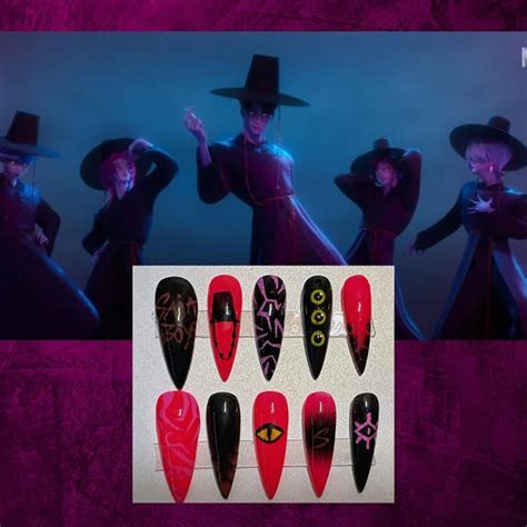 Custom Kpop Demon Hunters Nails Etsy