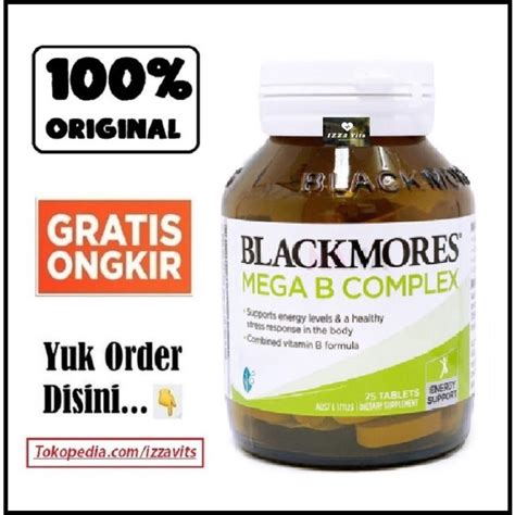 Jual Blackmores Mega B Complex Kompleks Vitamin Vit B 75 Tablet Shopee Indonesia
