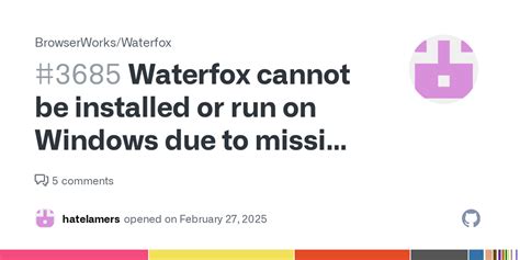 Waterfox Cannot Be Installed Or Run On Windows Due To Missing Msvc