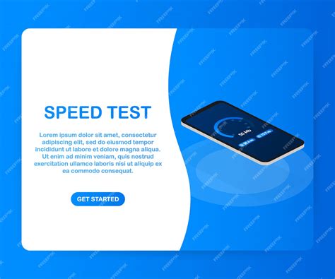 Premium Vector Speed Test On Smartphone Speedometer Internet Speed