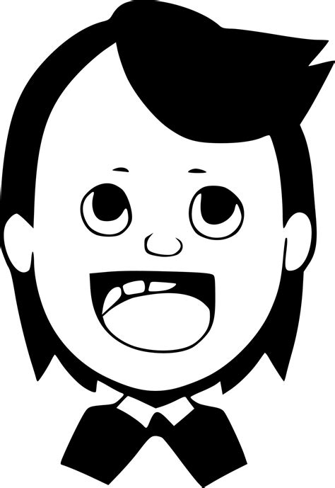 Black And Whtie Of Cute Boy Cartoon 21773625 Vector Art At Vecteezy