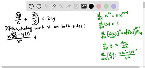 calculate the derivative with respect to x of the other variable