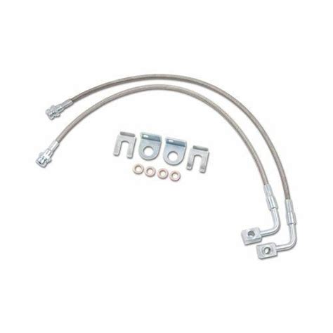 Zone Offroad 07 18 Jeep Wrangler Jk Rear 4 6in Stainless Brake Lines