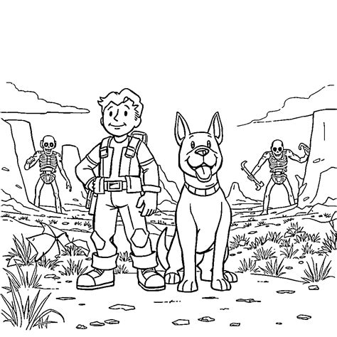 Best Vault Boy Coloring Pages Free Printable Pdf