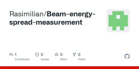 Github Rasimilianbeam Energy Spread Measurement