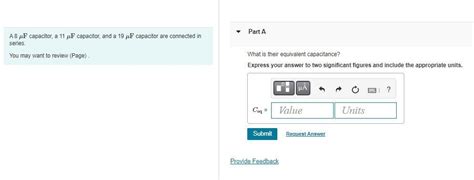 Solved A 8μF capacitor a 11μF capacitor and a 19μF Chegg com